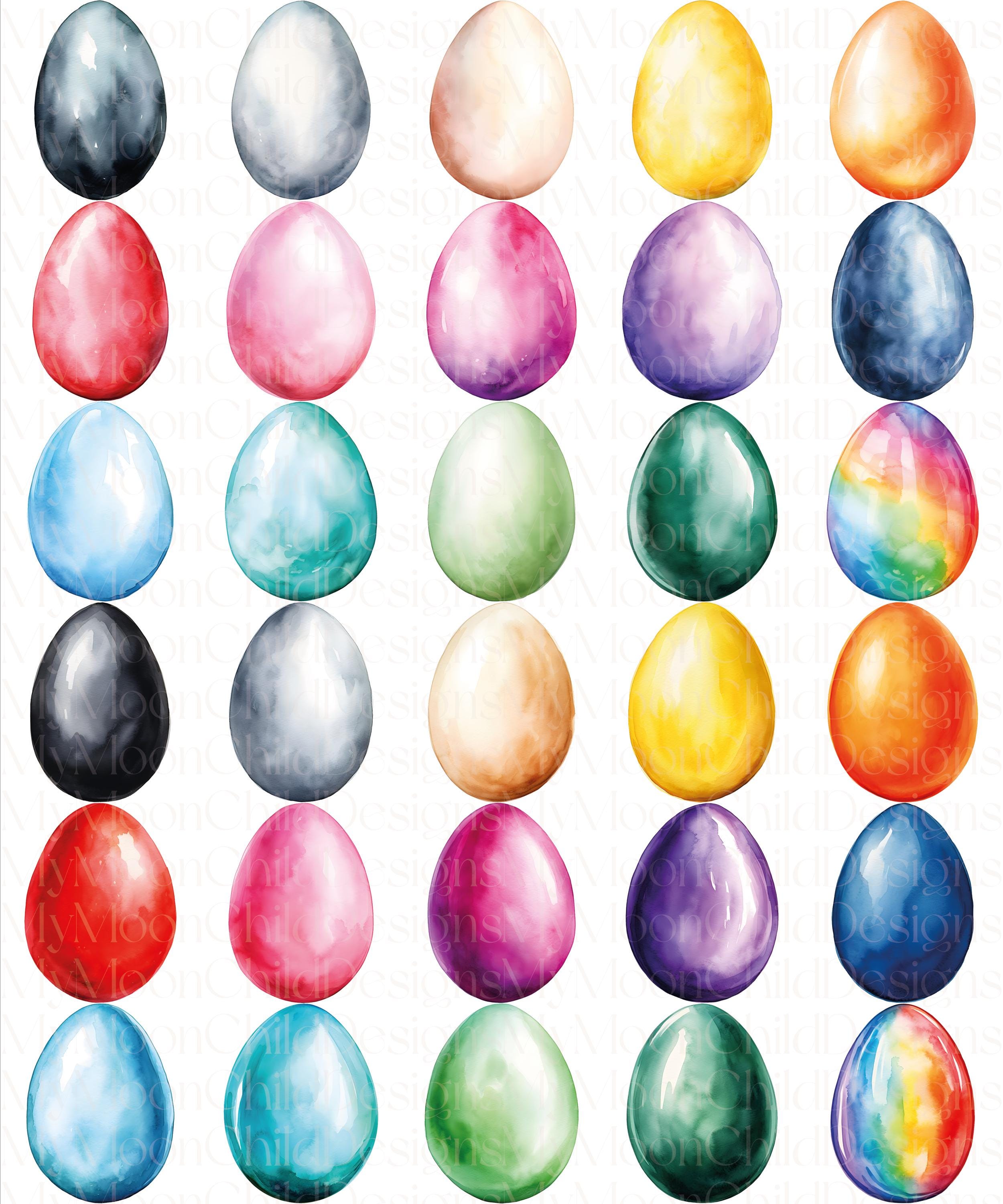 Watercolor Easter Egg Clipart Bundle: Spring PNG (digital Download) - Etsy