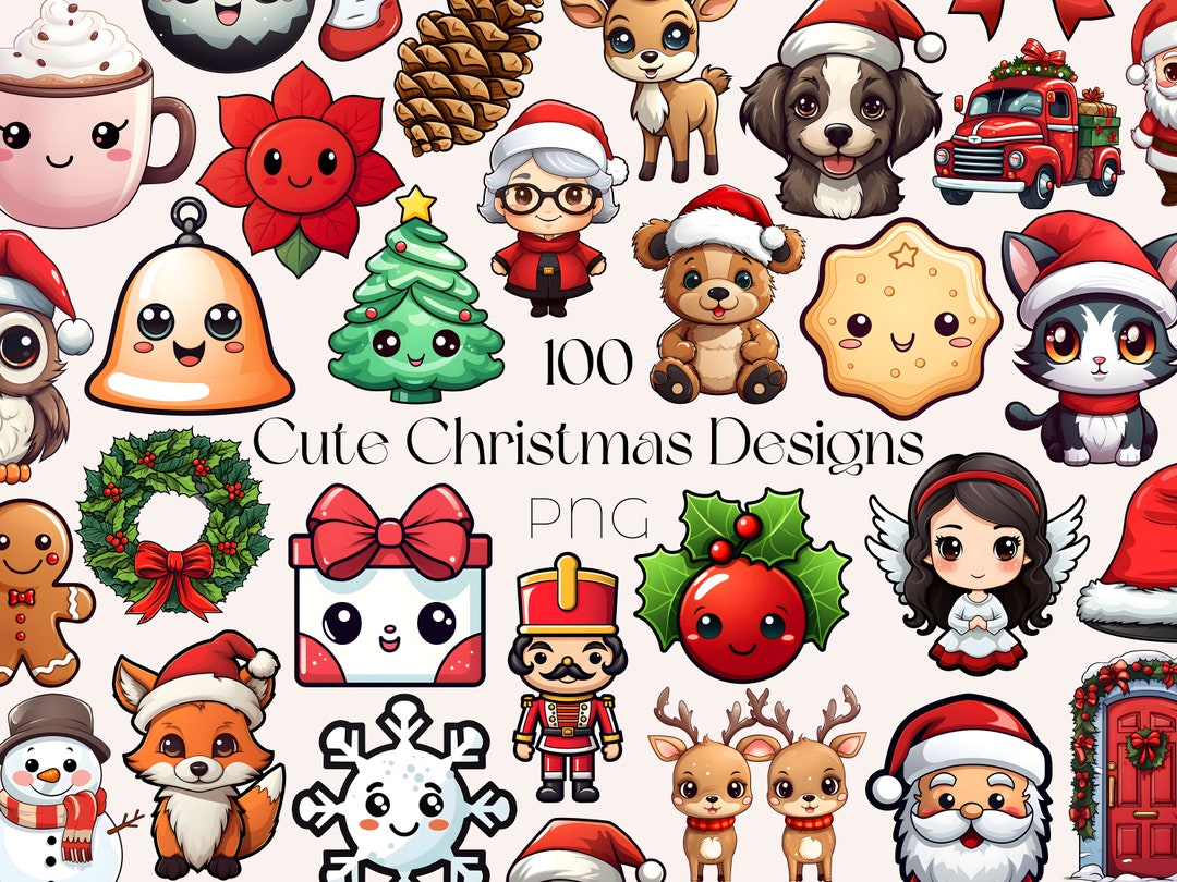 Cute Christmas Clipart Kawaii Christmas Clipart Cute Christmas ...