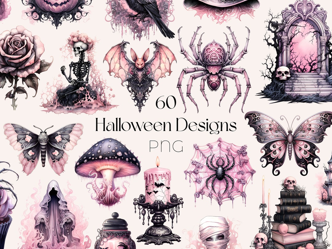 Pastel Halloween Clipart Pastelloween Clipart PNG Bundle Halloween Clip ...