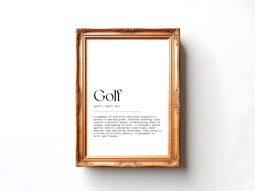 Golf Poster Golf Meaning Wall Art Golfing Print Golf Wall Art Golf ...