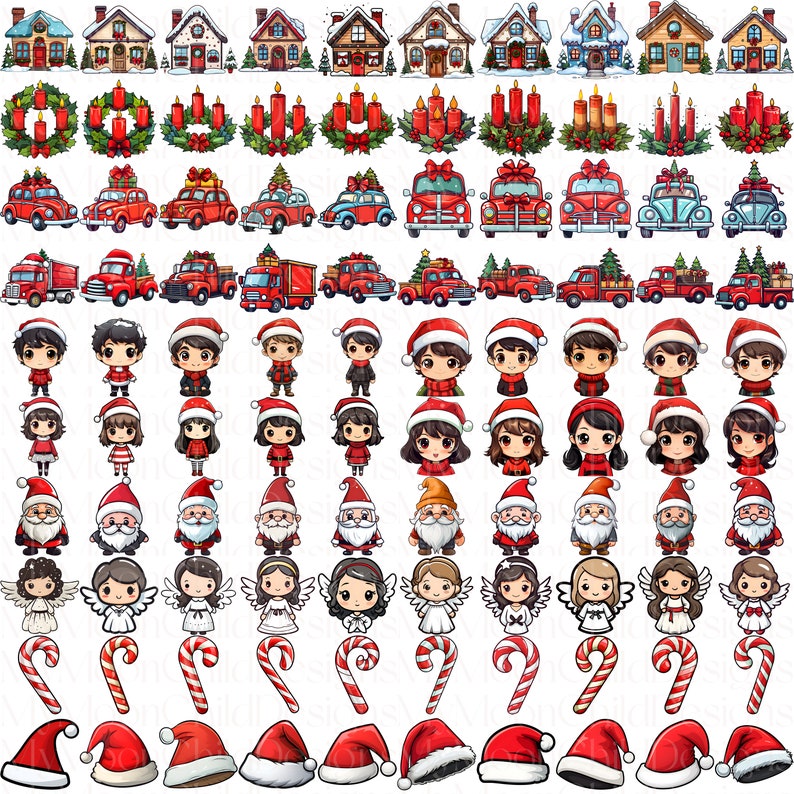 Cute Christmas Clipart Kawaii Christmas Clipart Cute Christmas ...