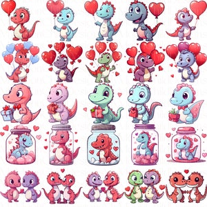 Dinosaur Valentine Clipart Valentine Dinosaur PNG Valentines Day PNG ...