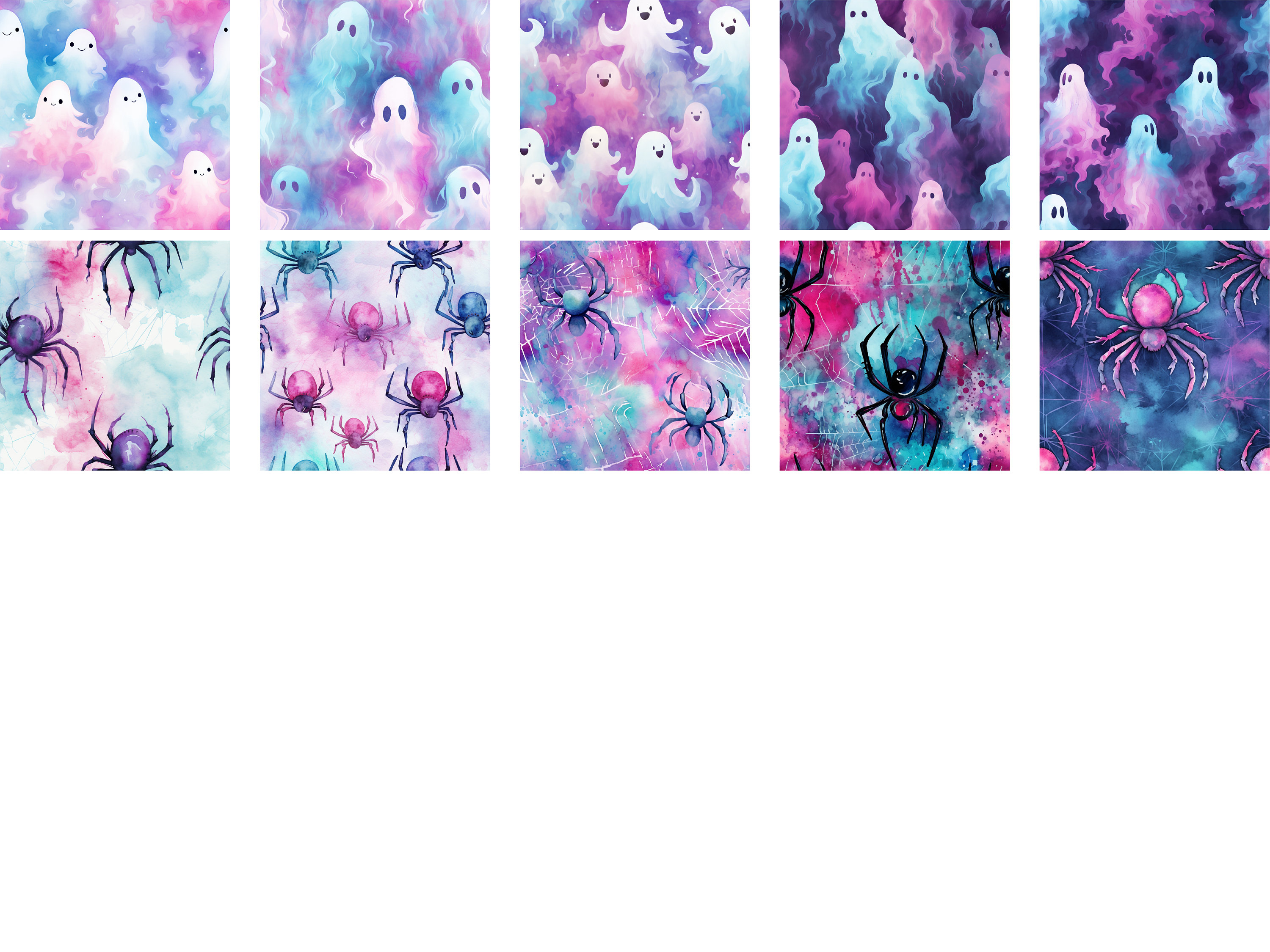 Pastel Halloween Digital Paper Cute Halloween Themed Digital - Etsy