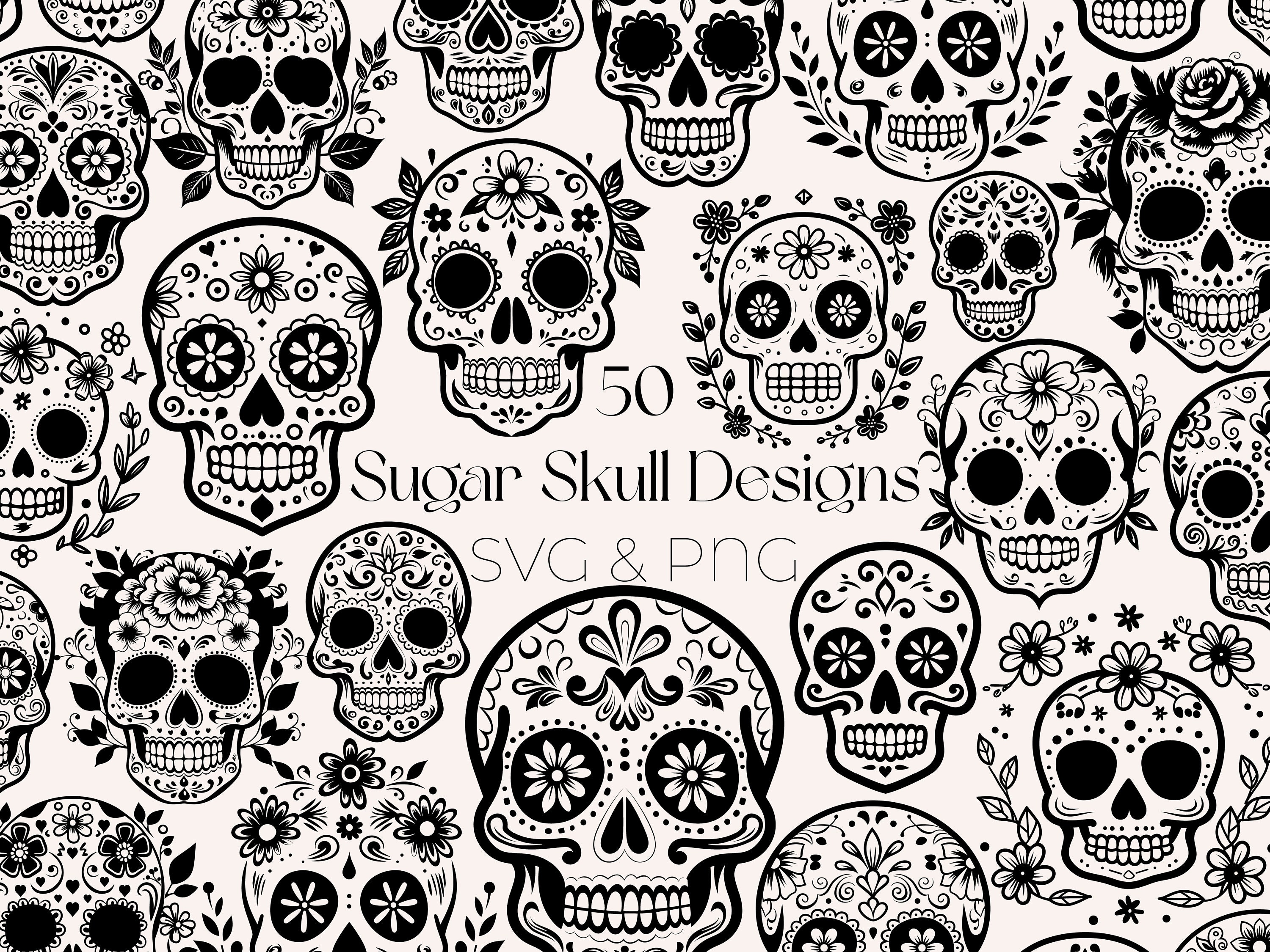 Sugar Skull Outline Png