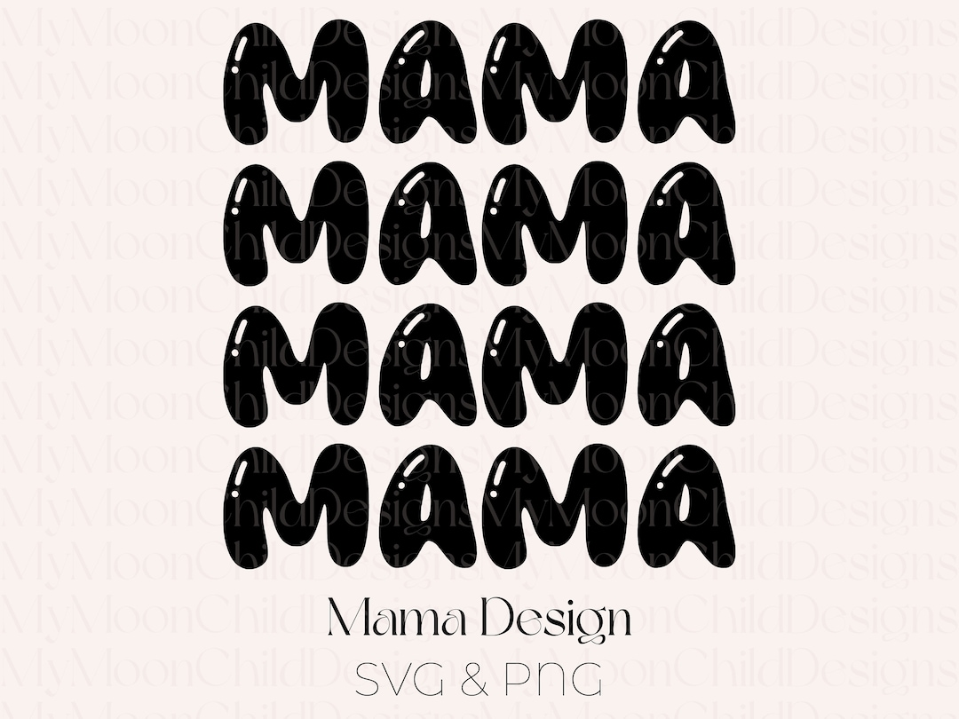 Retro Mom SVG: Stacked Mama PNG (digital Download) - Etsy