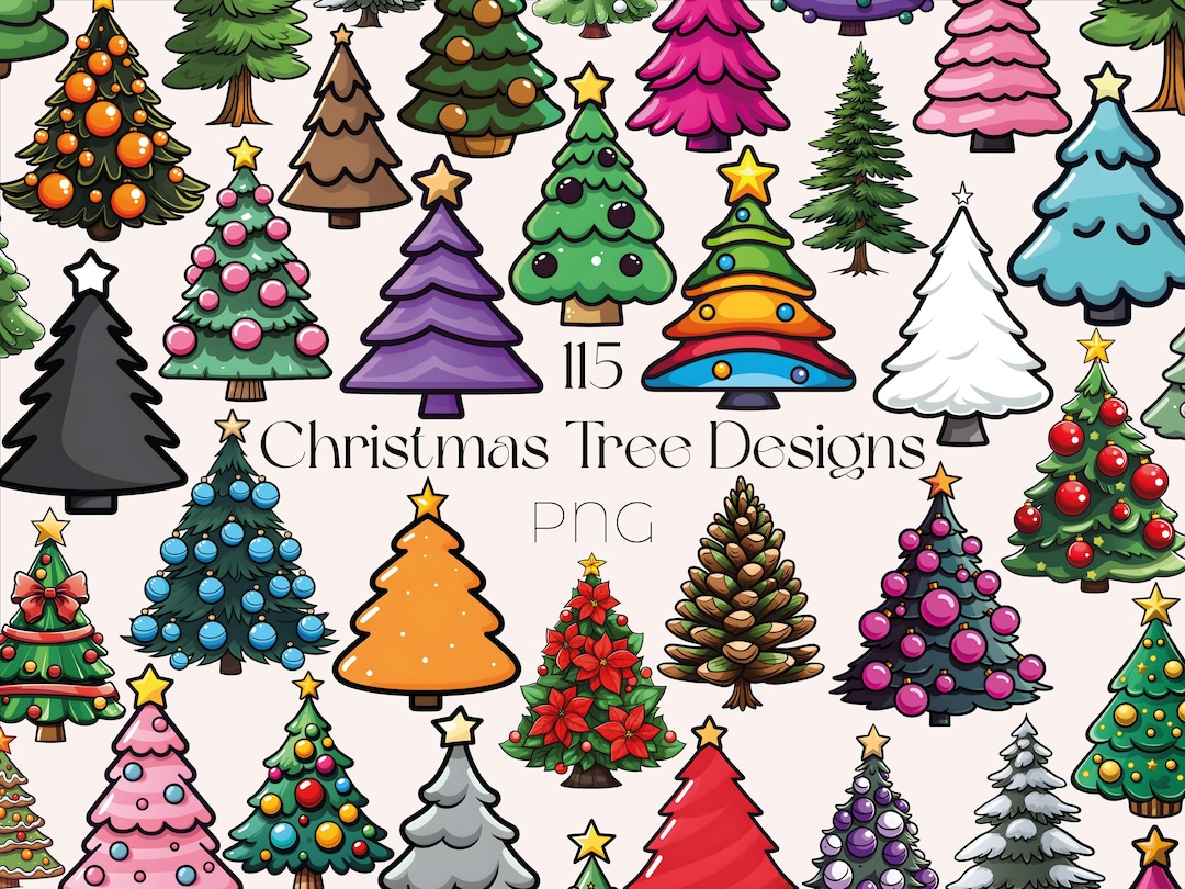 Cute Christmas Tree Clipart Cartoon Christmas Clipart Christmas Trees ...