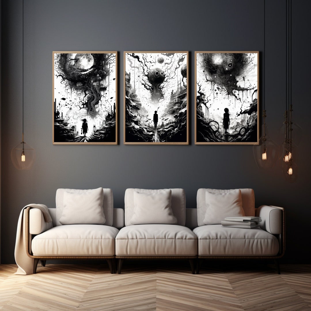 Dark Art Decor Dark Prints Dark Wall Art Aesthetic Dark Wall Decor Dark ...
