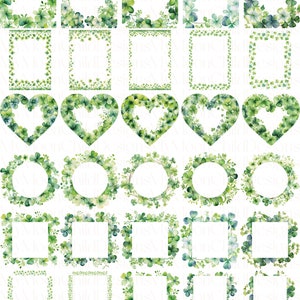 Shamrock Clipart Bundle St Patricks Day Wreath Clipart Watercolor ...