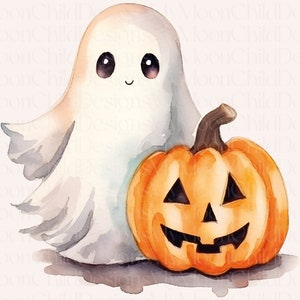 Pastel Halloween Ghost Clipart Bundle Halloween Cute Clipart Cute ...
