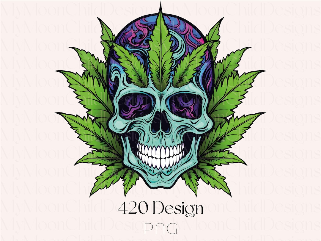 420 Skull Clipart Weed Smoking Skull PNG 420 Clipart Cannabis PNG ...