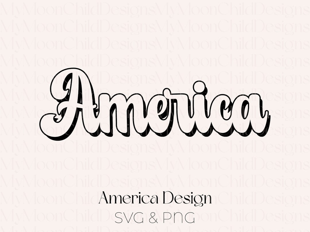 America SVG Retro America PNG Land of the Free Svg Fourth of July Png ...