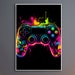 Gaming Poster Neon Gaming Prints Gaming Wall Art Gaming Room Decor ...