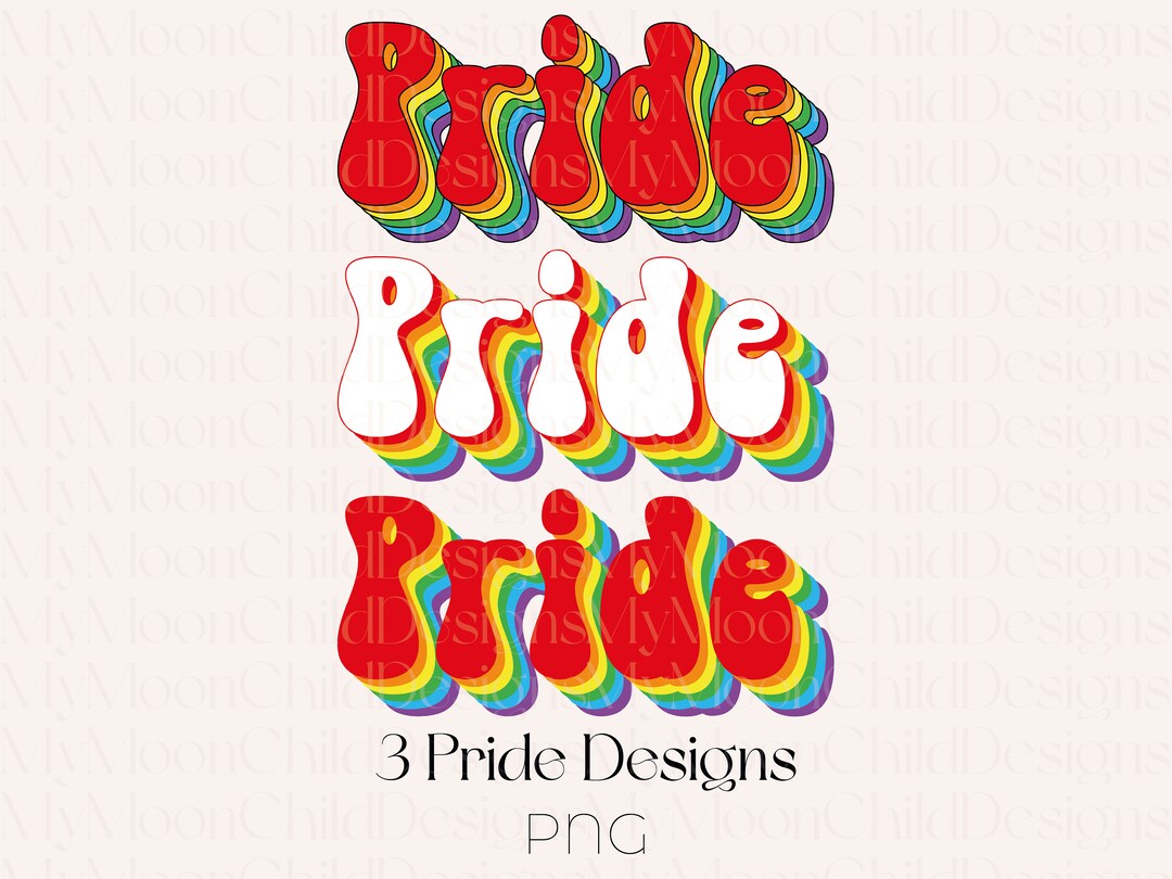 Pride Clipart Retro Rainbow Pride PNG Pride Gift for Pride Shirt Gay ...