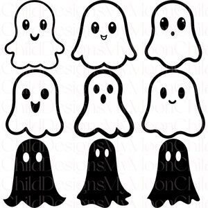 Ghost SVG Halloween Ghost Clipart Cute Ghost PNG Halloween Ghost SVG ...
