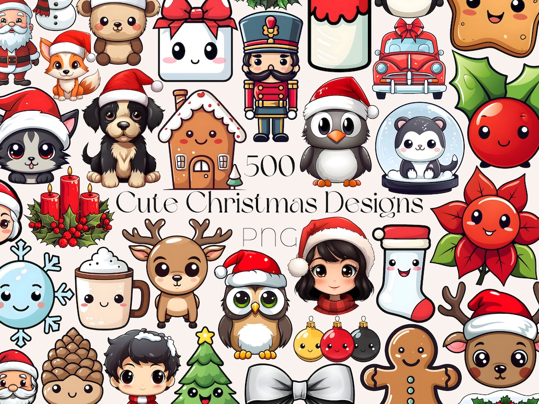 Cute Christmas Clipart Kawaii Christmas Clipart Cute Christmas ...