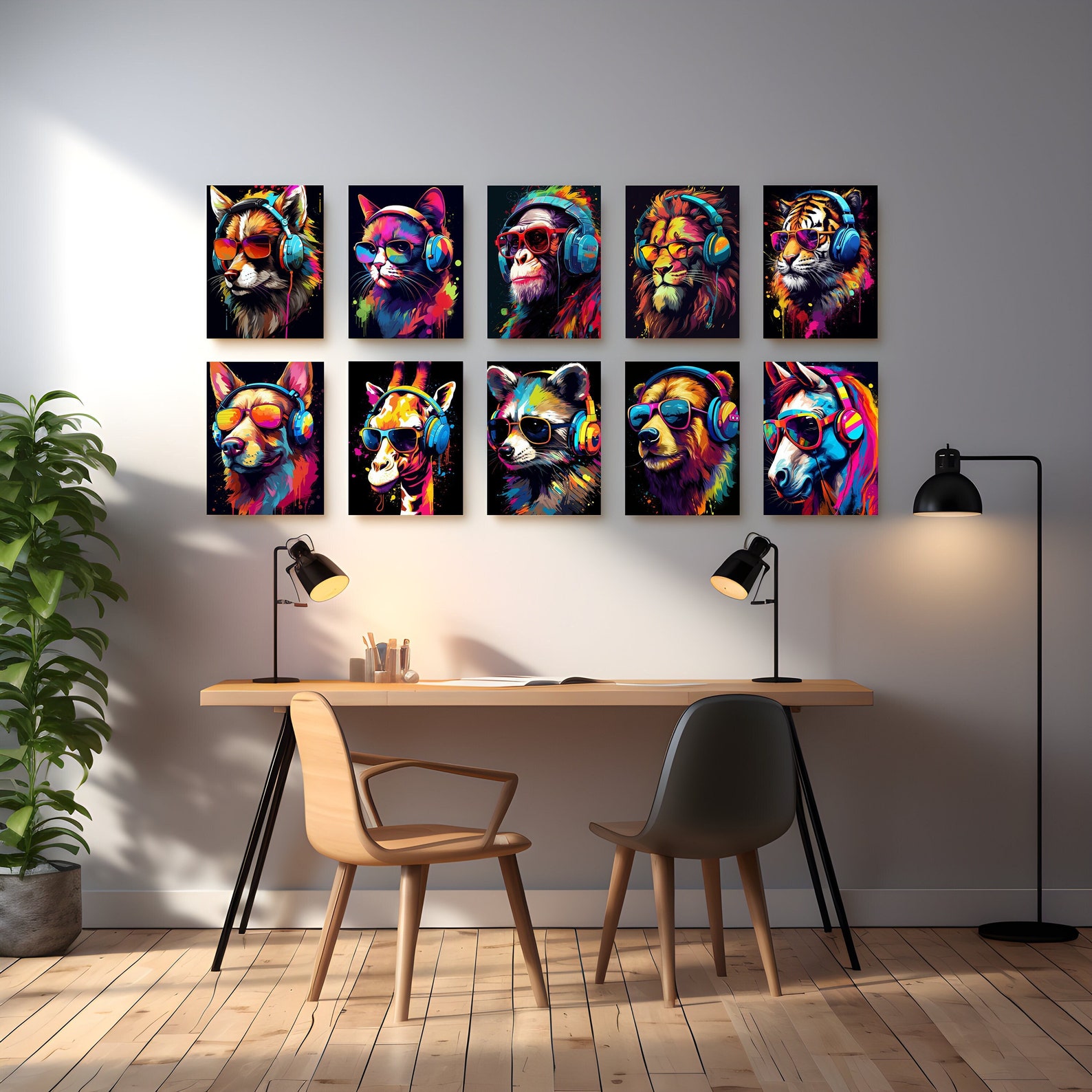 Animal Gaming Poster Set Gaming Prints Gamer Prints Gamer Decor Gamer ...