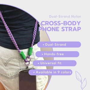 Crossbody Rope Phone Strap in 9 Colors.gift for Everyone.handmade Dual ...