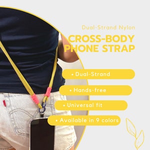 Crossbody Rope Phone Strap in 9 Colors.gift for Everyone.handmade Dual ...