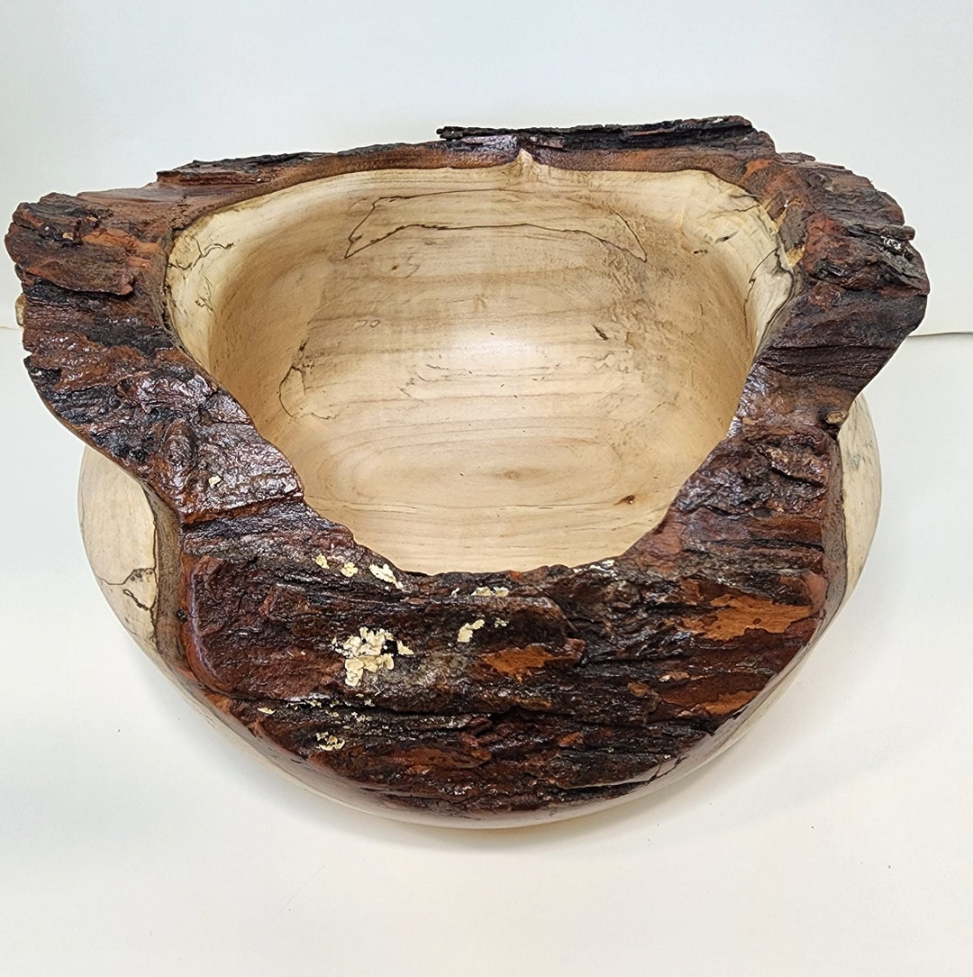 Large Rustic Live Edge Bowl - Etsy