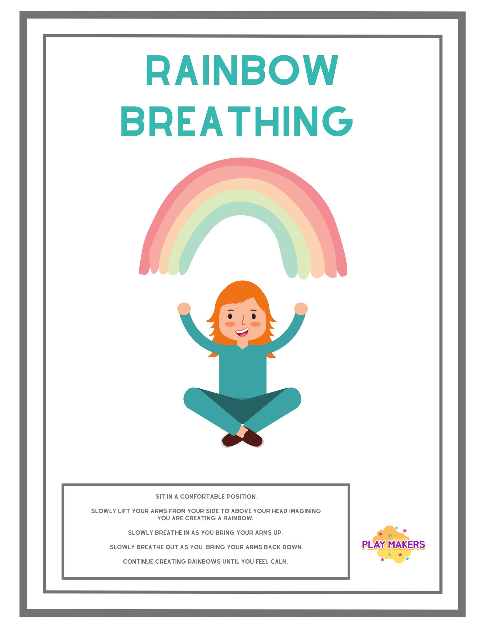 Breathing Strategies for Kids Posters Digital Download, Printable ...