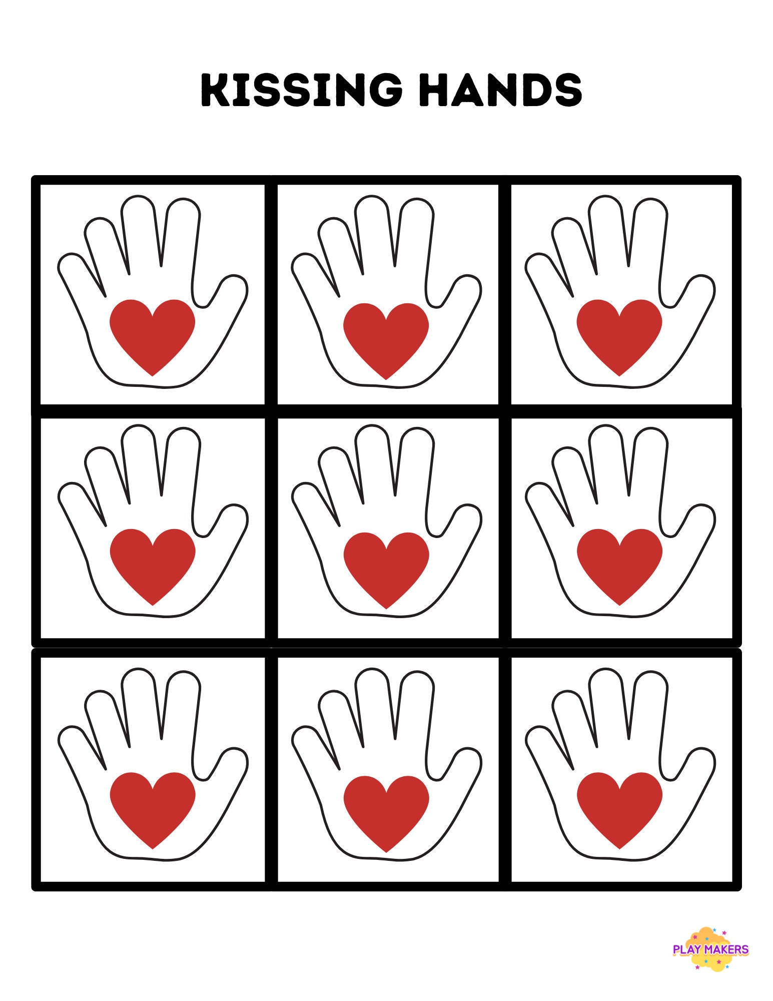 Printable Kissing Hands Digital Download, Aligns With the Book the ...