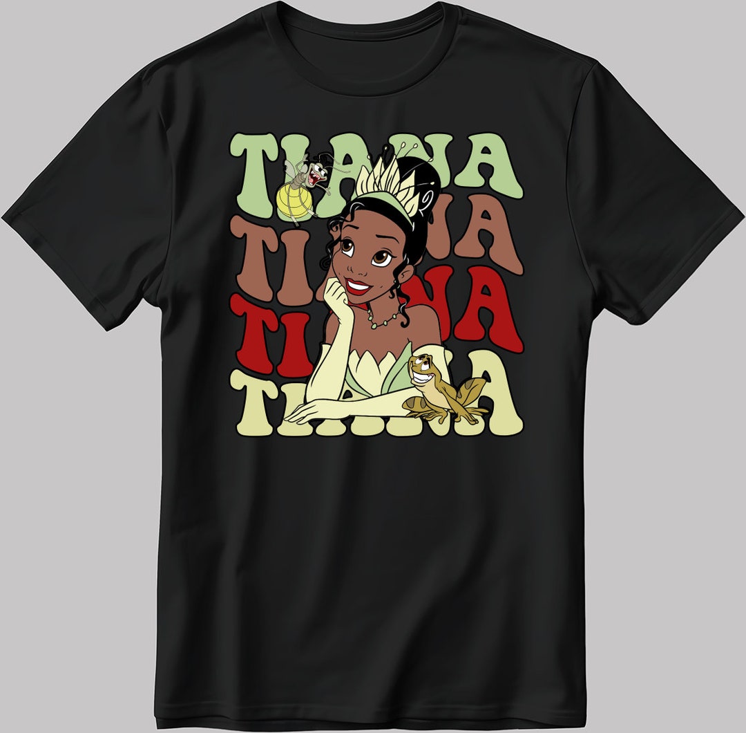 Disney Princes Tiana Short Sleeve White-black Men's / Women's T Shirt ...