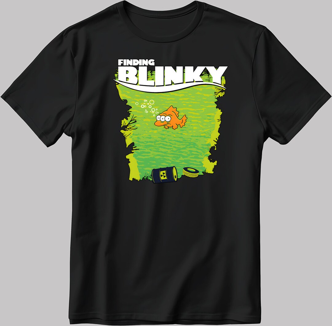 Finding Blinky Figure the Simpsons Short Sleeve White-black Men's ...