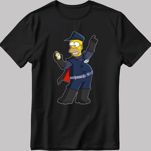 The Simpsons, Homer Simpson Drawing Short Sleeve White-black Men's ...