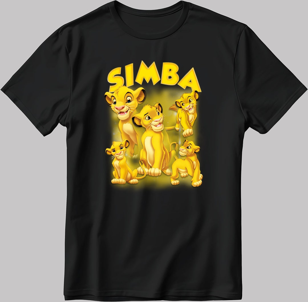 Simba Short Sleeve White-black Men's / Women's T Shirt J032 - Etsy
