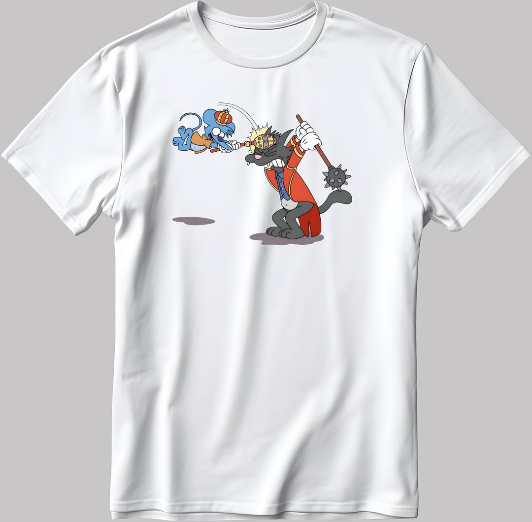 The Itchy and Scratchy Show Characters Short Sleeve White-black Men's ...
