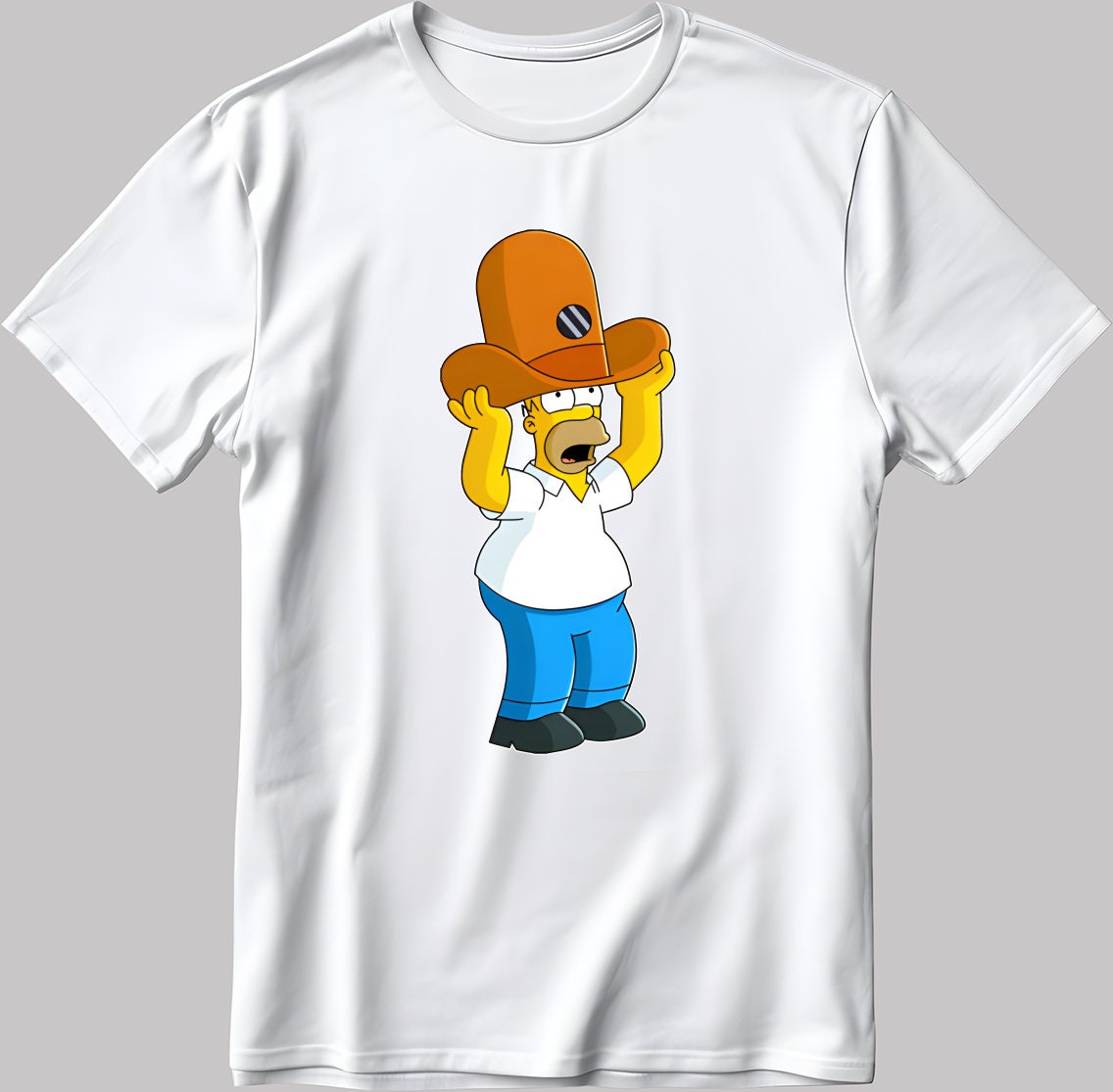 The Simpsons Homer Simpson Drawing Short Sleeve White-black - Etsy