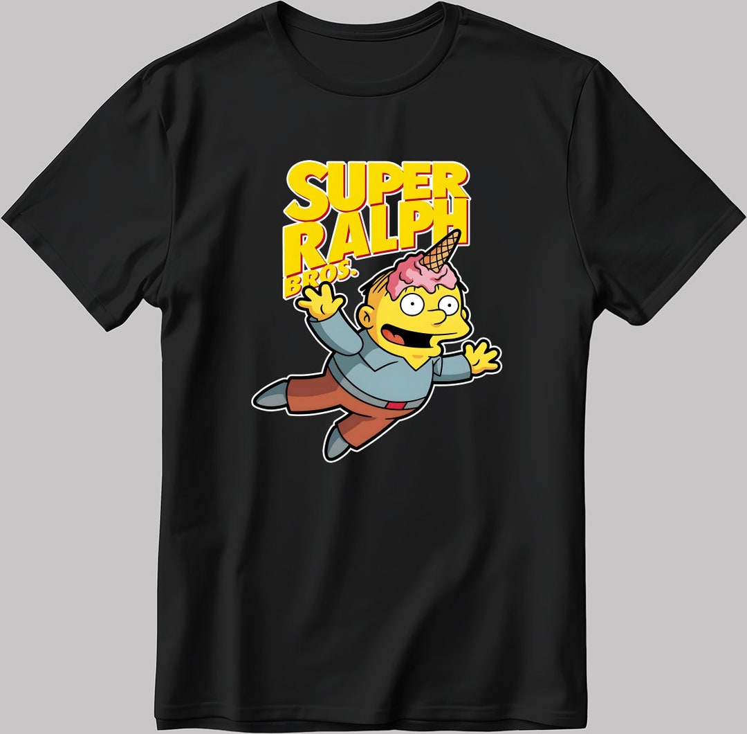 Super Ralph Bros. the Simpsons Short Sleeve White-black Men's / Women's ...
