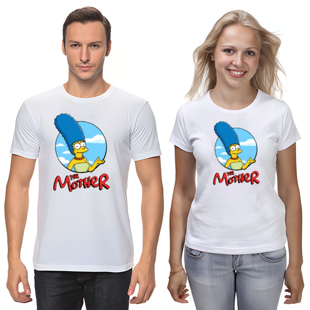 The Simpsons,homer,marge,bart,lisa Figure, Short Sleeve White-black Men ...