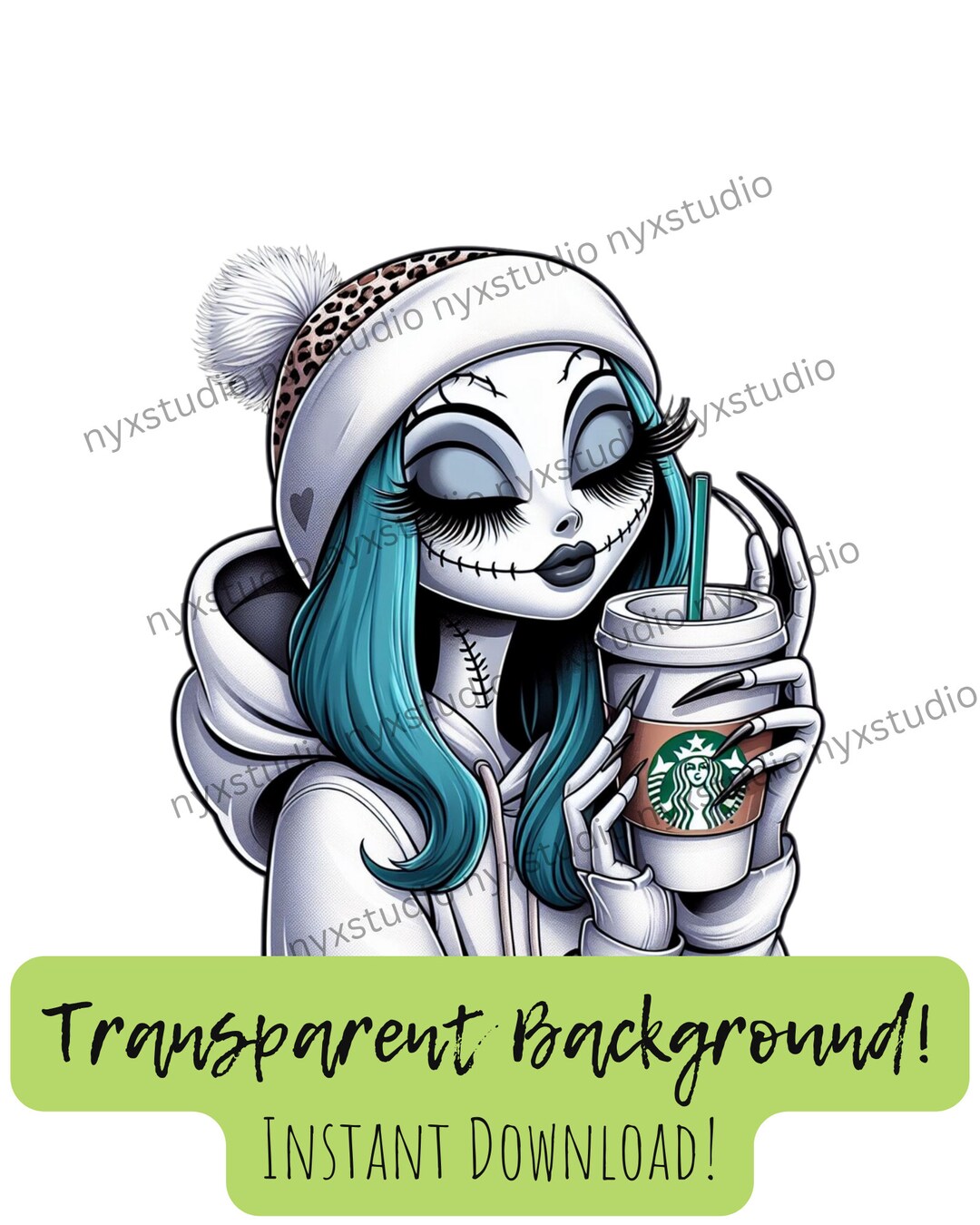 Christmas Blue Dead Mean Girl, Coffee Cup, PNG, Instant Download ...