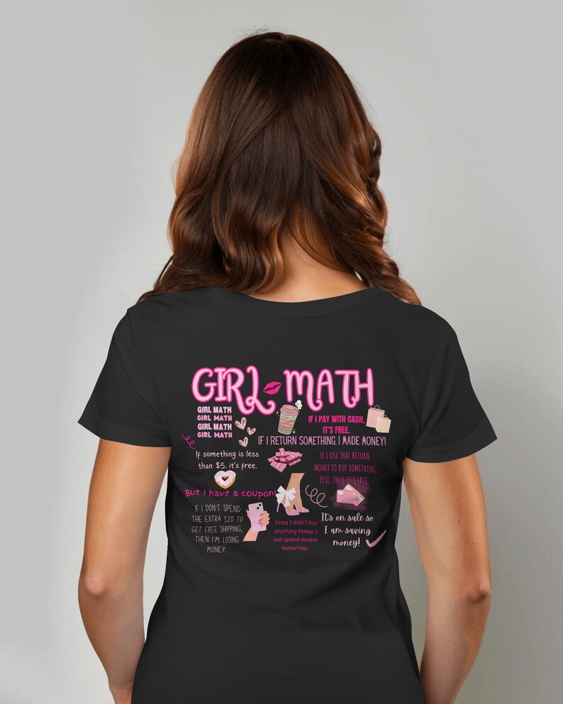 Girl Math Png, Instant Download, Shopping Math, Funny Girl Shirts - Etsy