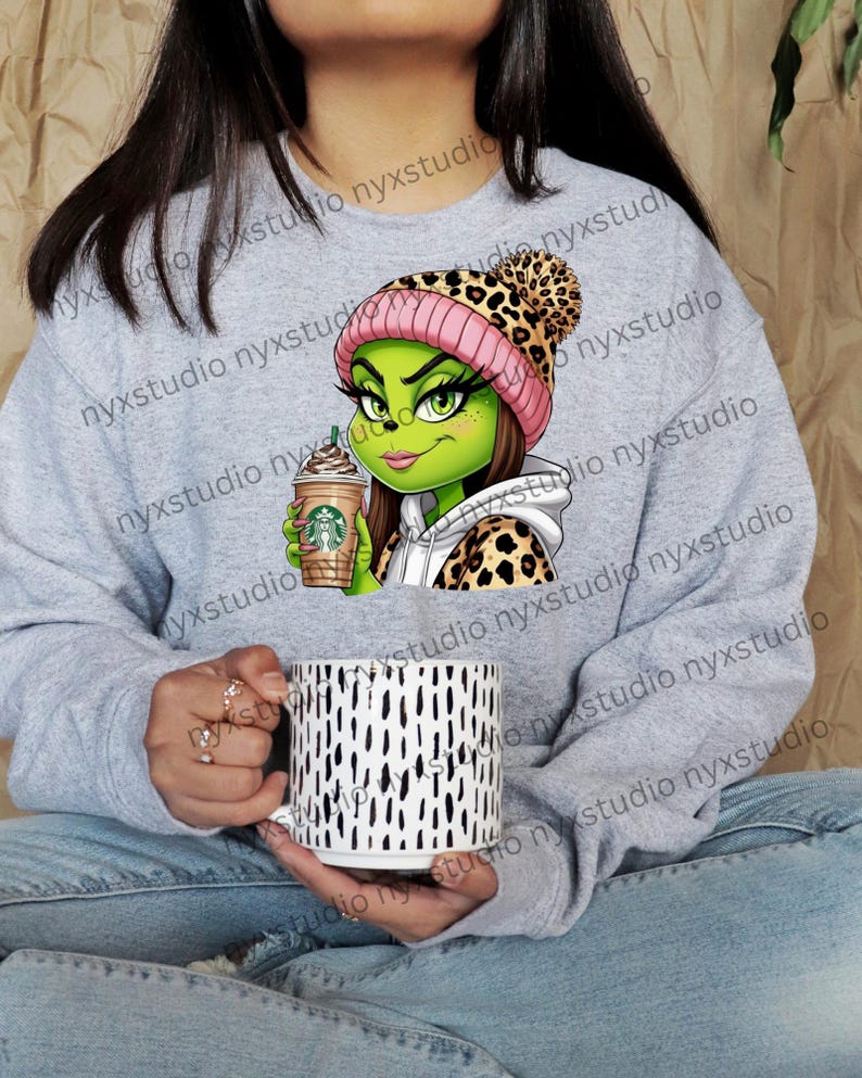 The ORIGINAL Boujee Christmas Green Mean Grinch Girl, Cheetah Print ...
