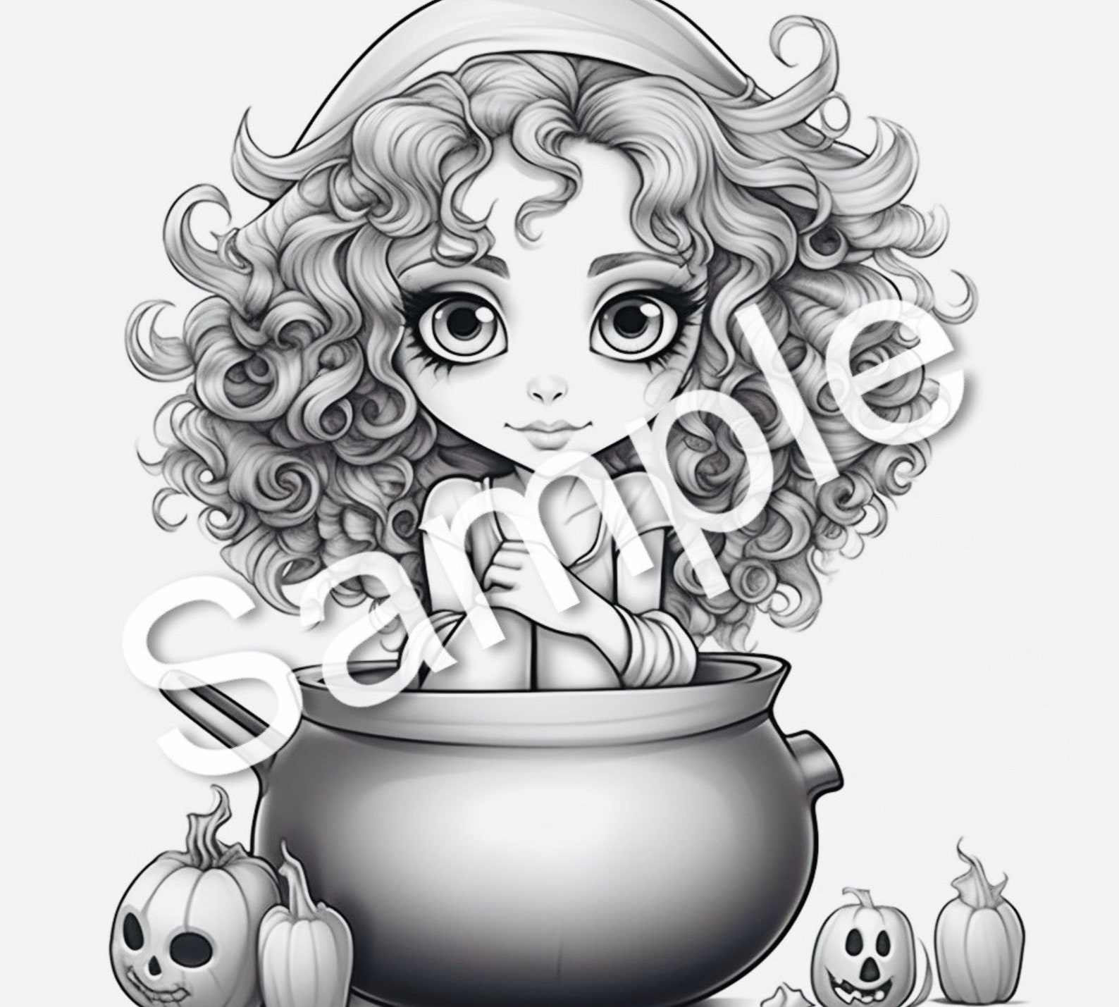 30 Cute Witches Coloring Pages Vol 2, Coloring Book, Printables - Etsy