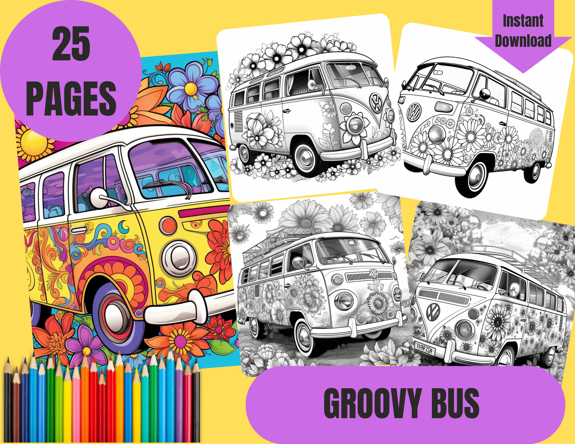 Vw Bus Coloring Page
