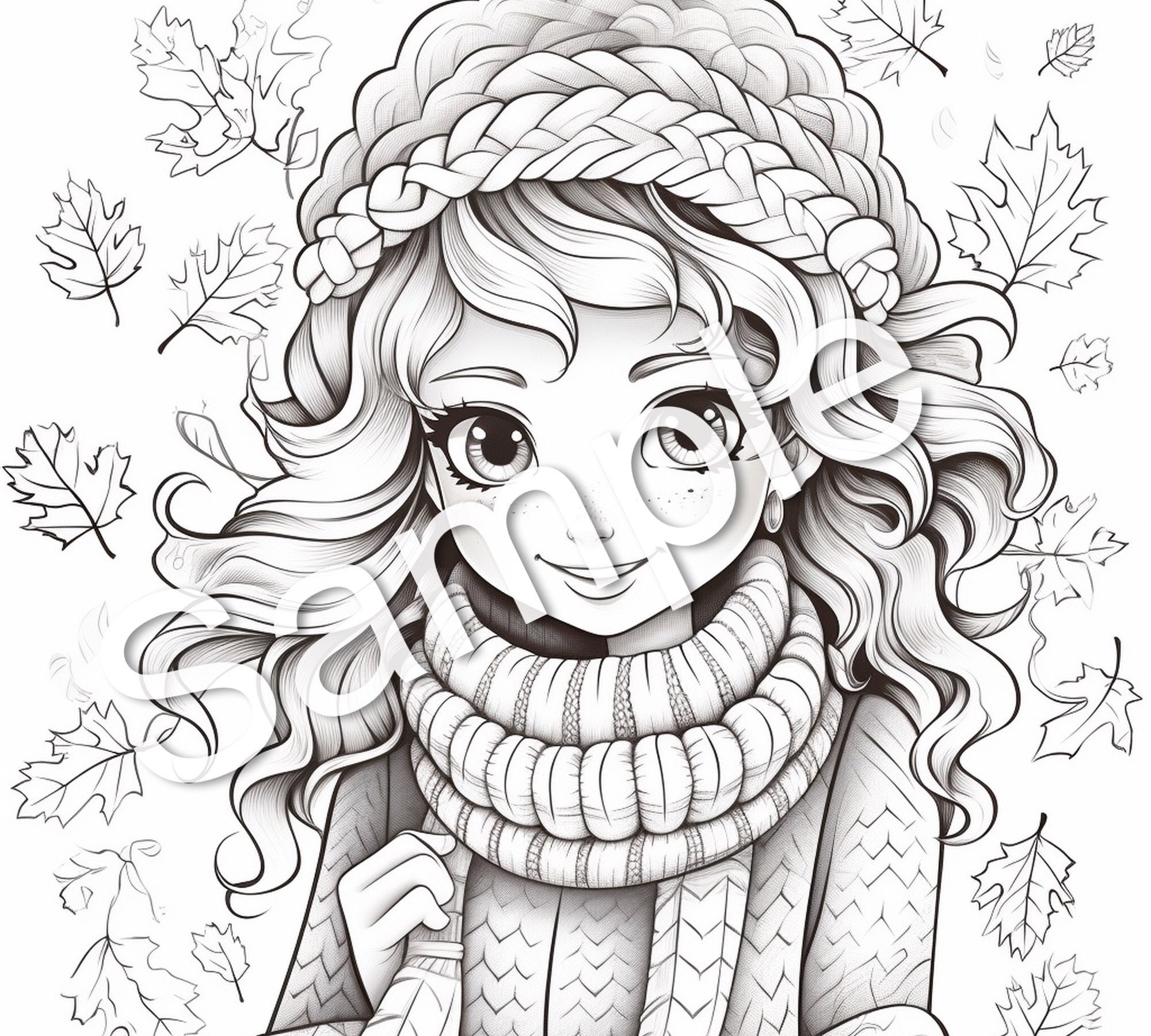30 Fall Cuties Vol 2 Coloring Pages - Etsy