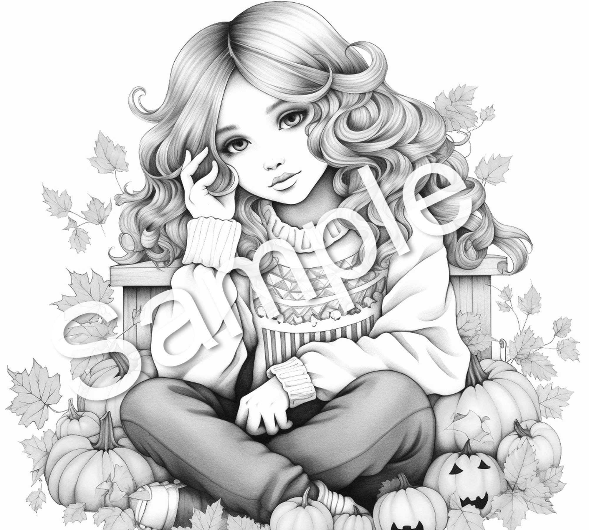 30 Fall Cuties Vol 2 Coloring Pages - Etsy