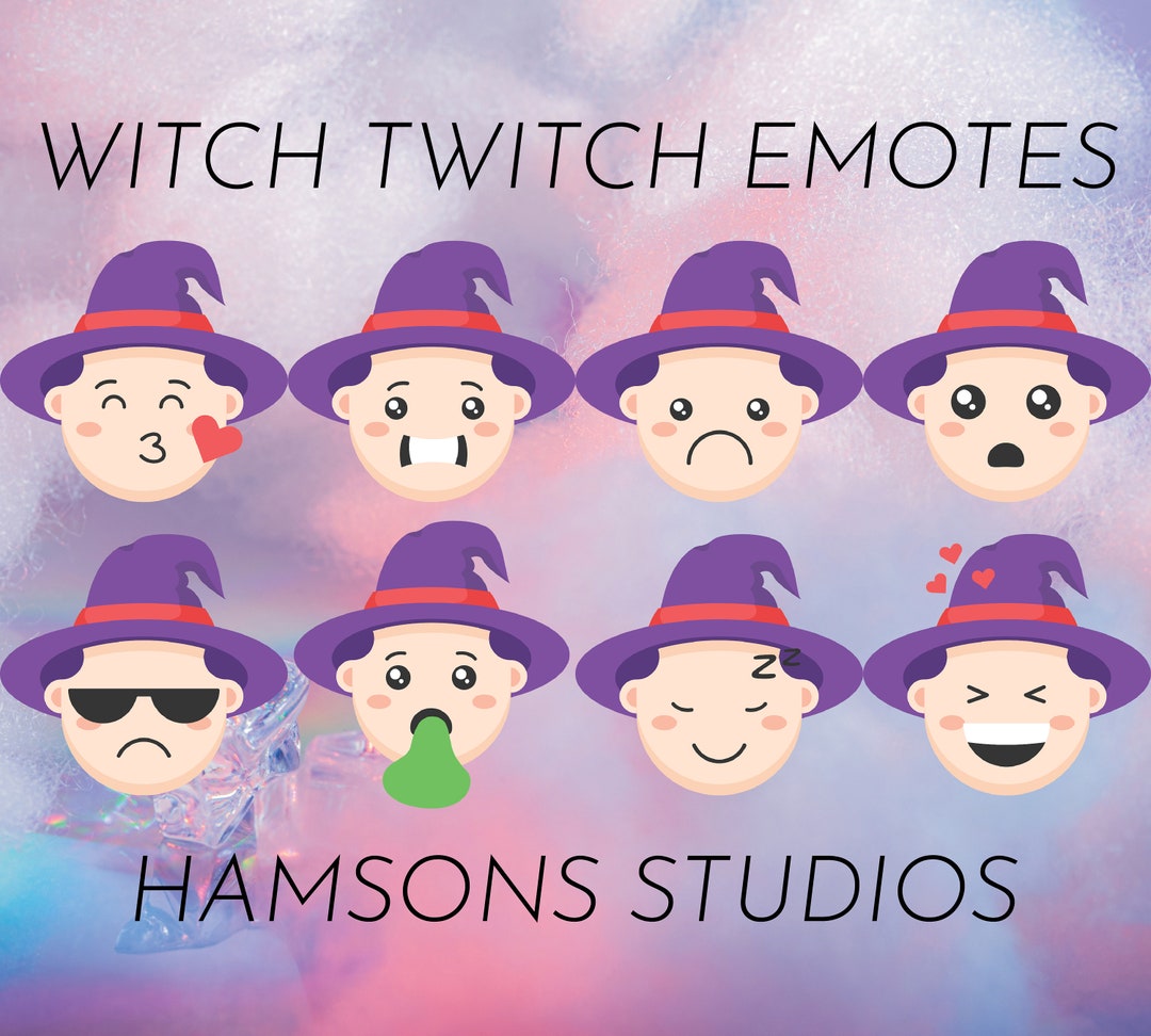 8x Witch Emotes for Twitch and Discord Goofy Emotes for - Etsy