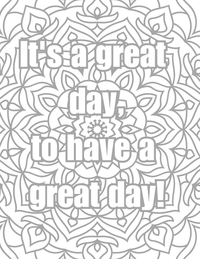 Positive Vibes Only Download & Print Coloring Book 20 Pages - Etsy