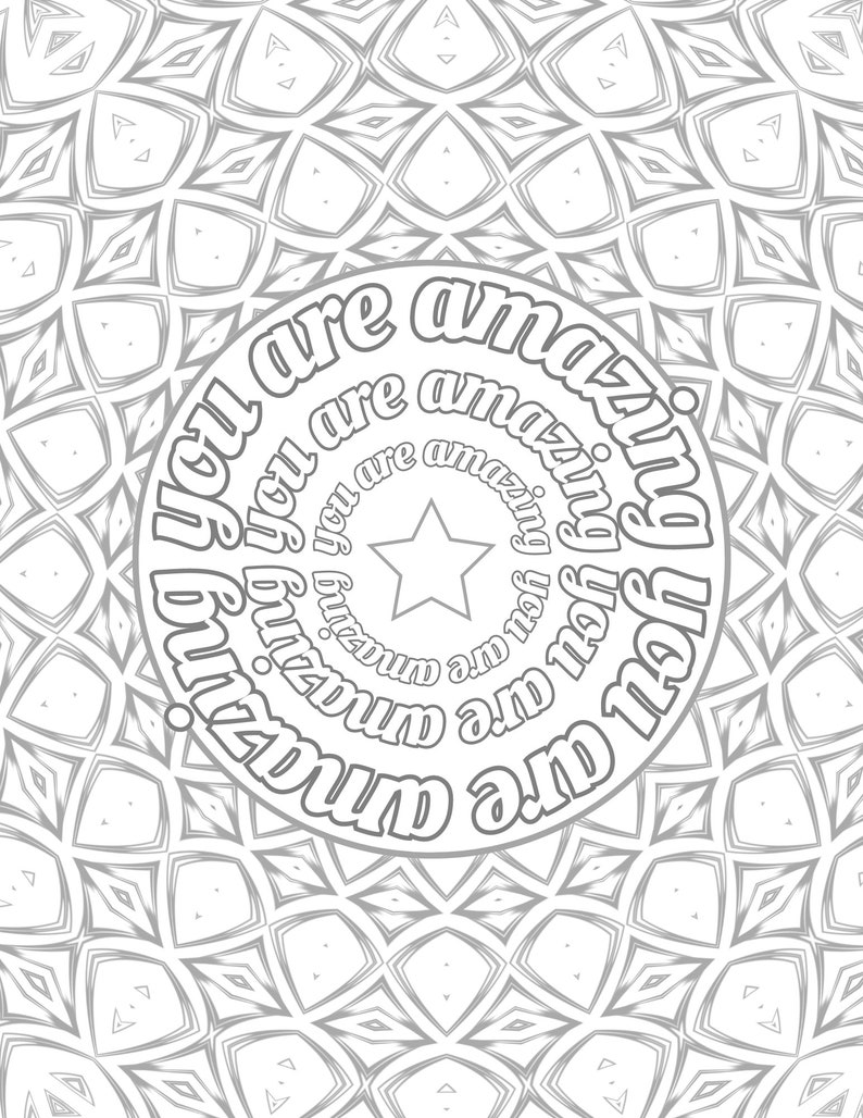 Positive Vibes Only Download & Print Coloring Book 20 Pages - Etsy