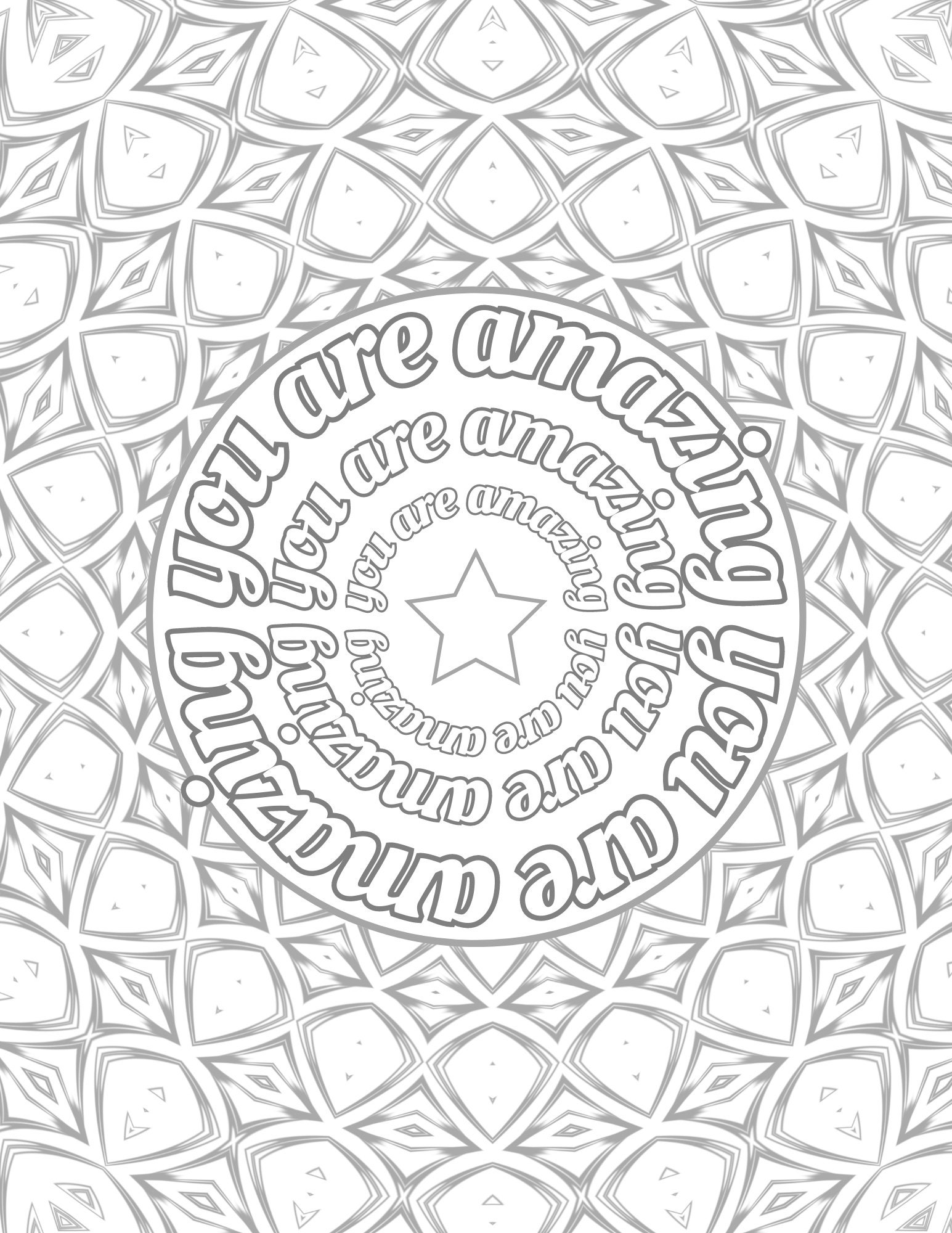 Positive Vibes Only Download & Print Coloring Book 20 Pages - Etsy