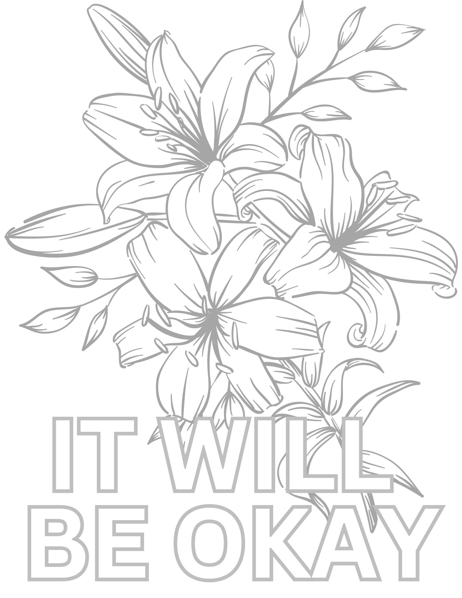 Positive Vibes Only Download & Print Coloring Book 20 Pages - Etsy