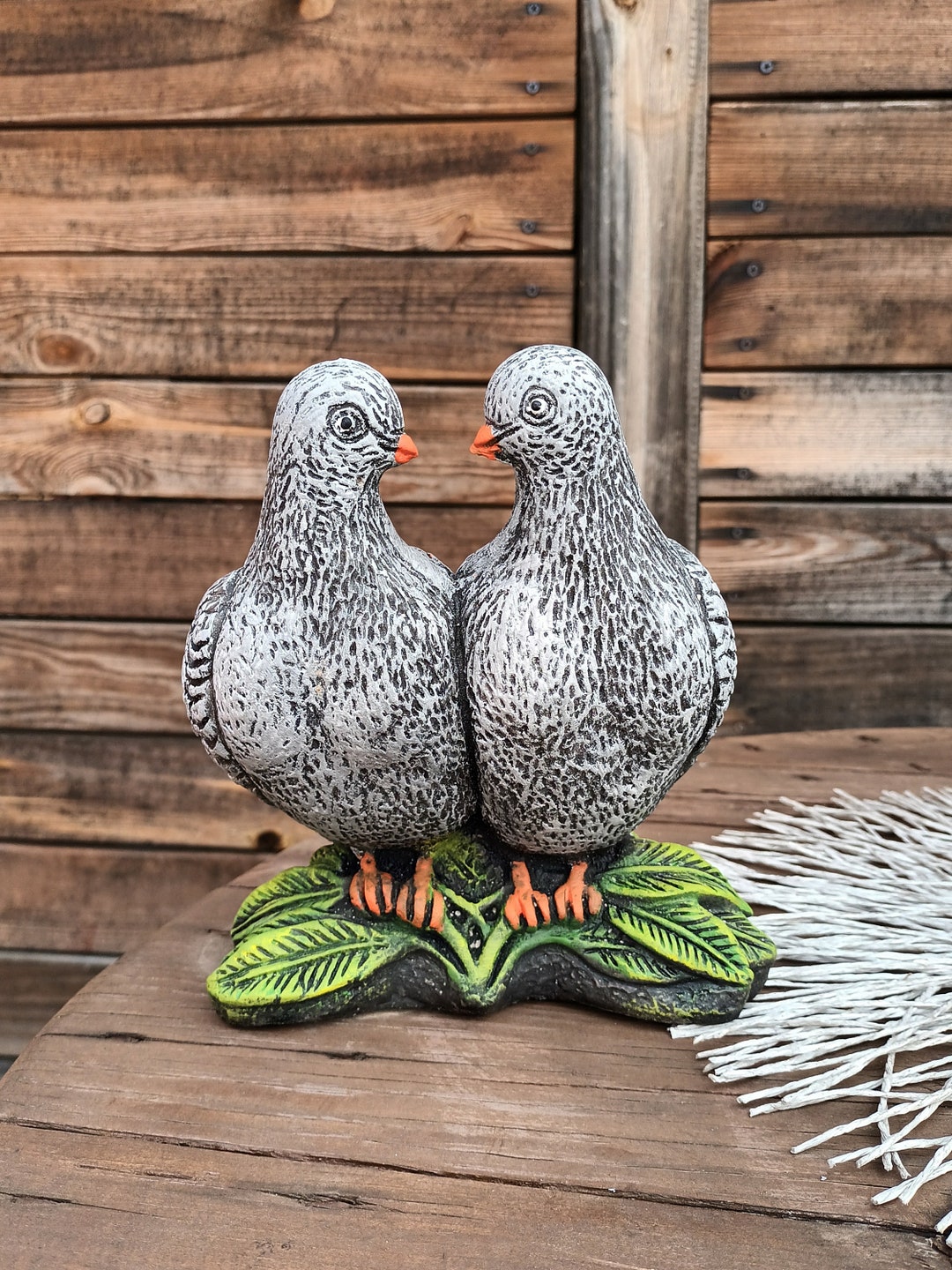 Concrete Pigeon Statue,pigeon Couple,garden Pigeons,stone Bird Figure ...