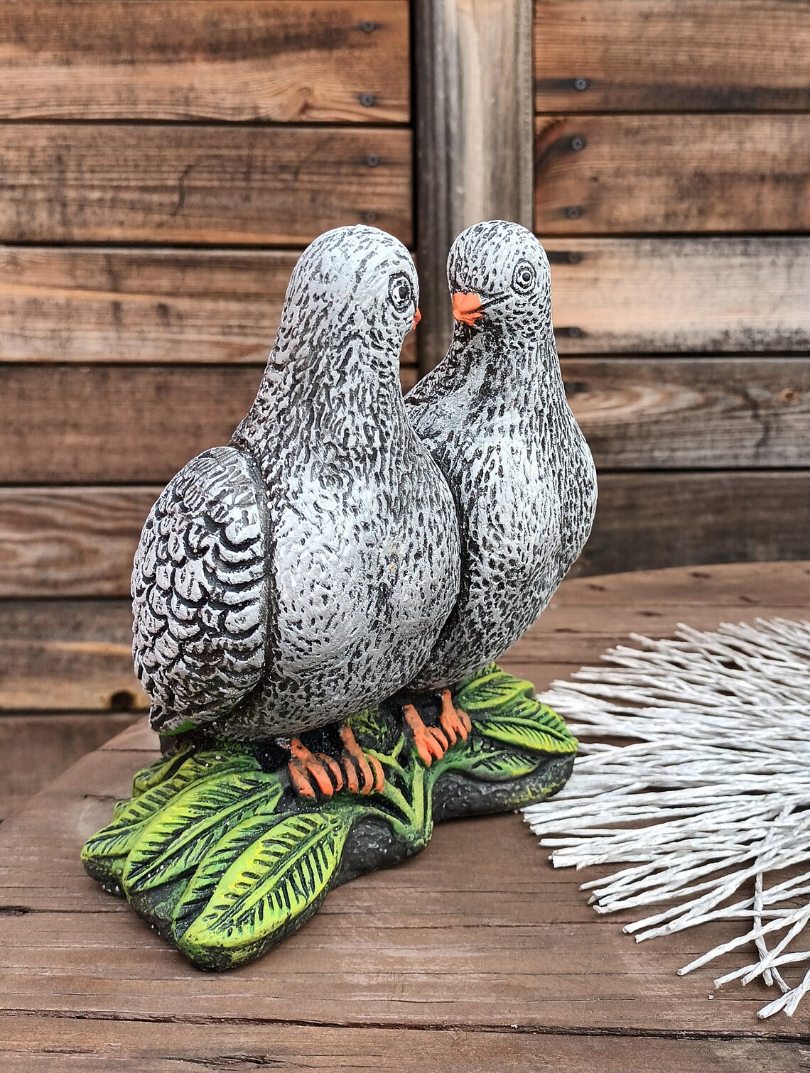 Concrete Pigeon Statue,pigeon Couple,garden Pigeons,stone Bird Figure ...