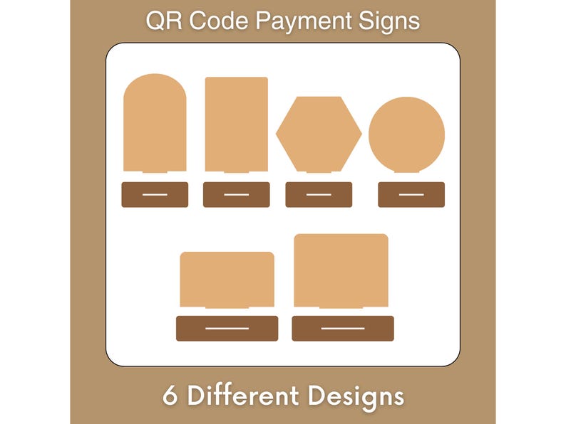 QR Code Payment and Social Media Sign Templates - Digital Download ...