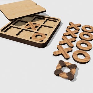 Tic Tac Toe Travel Game - SVG Digital Download - Lightburn File ...