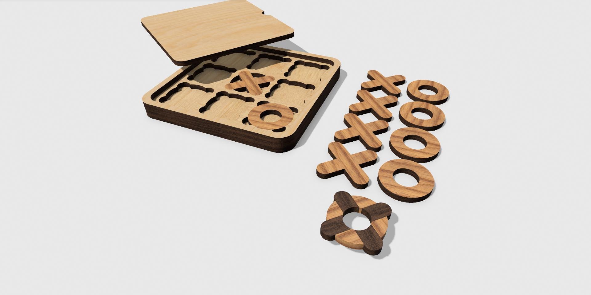 Tic Tac Toe Travel Game - SVG Digital Download - Lightburn File ...